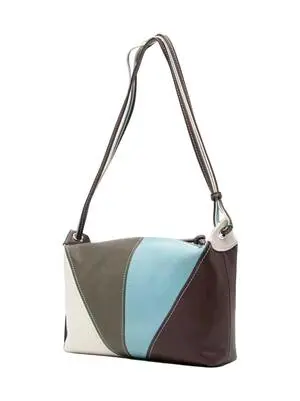 Kenzo Kite Colour-block Panelled Shoulder Bag - Brown