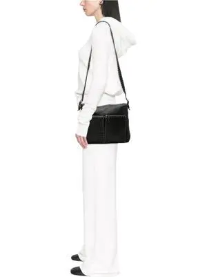 Fendi 2000-2010 Leather Selleria Crossbody Bag - Black