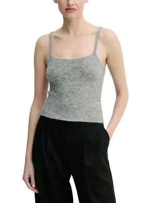 Samsøe Samsøe Sanoura Square-neck Top - Grey