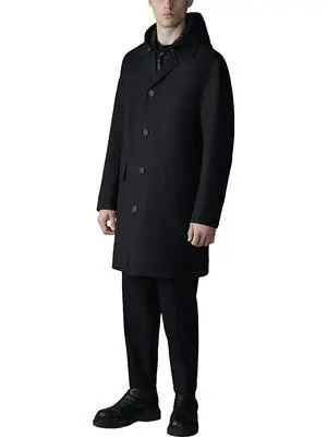Mackage Mathias 3-in-1 Balmacaan Coat With Removable Down Liner - Black