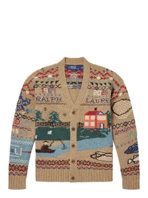 Polo Ralph Lauren Intarsia-knit Wool Cardigan - Multi