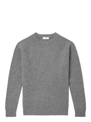 PIACENZA CASHMERE 1733 Ribbed Wool And Cashmere-blend Sweater - Gray