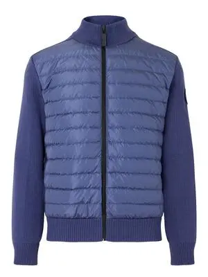 Canada Goose Hybridge® Ribbed Wool And Quilted Shell Down Jacket - Blue