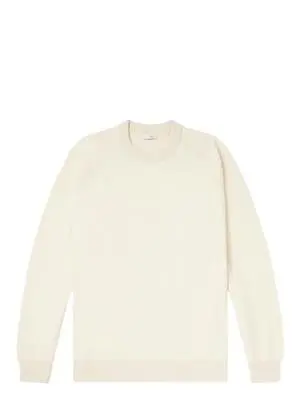 ATON Cotton And Wool-blend Sweater - Neutrals