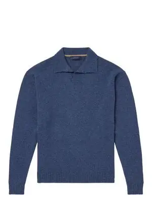 Sease Cashmere Polo Sweater - Blue