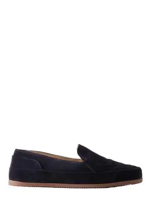 Mulo Suede Loafers - Navy