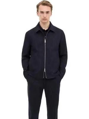Tiger Of Sweden Barnaby C Pinstripe Shirt Jacket - Blue Function