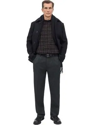 Tiger Of Sweden Todne Brushed Wool Trousers - Jet Grey