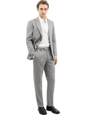 Tiger Of Sweden Tense Linen-wool Trousers - Black