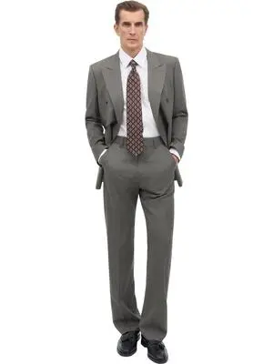 Tiger Of Sweden Tommie Pinstripe Wool Trousers - Mud