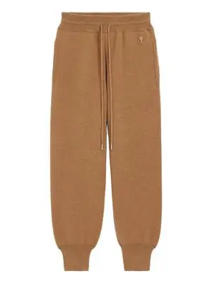 AMI Paris Brown Wool Track Pants Brown - Camel