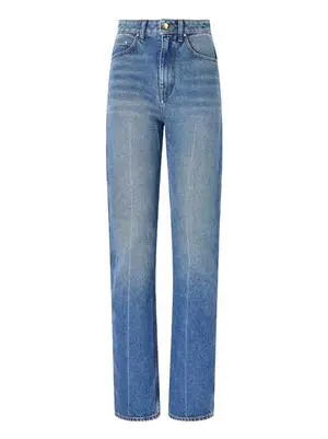 Ossou Noon High-rise Straight-leg Jeans - Blue