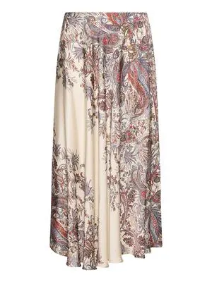 MARELLA Satin Paisley Print Skirt