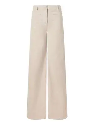 NILI LOTAN Florence Cotton-blend Corduroy Flared Pants