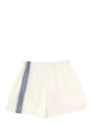 JW Anderson Logo-print Striped Shorts - Neutrals