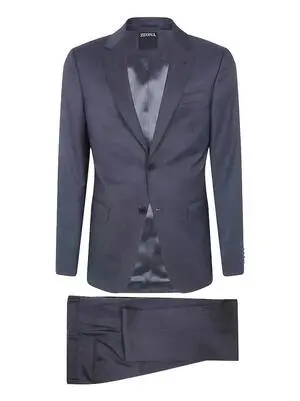 Zegna Single-breasted Wool Suit - Grey