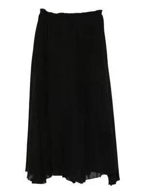 Kristensen Du Nord Raw-edge Flared Skirt - Black