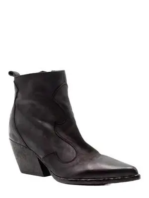 Elena Iachi Western-style Leather Boots - Black