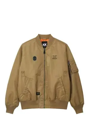 FINGERCROXX Logo-print Bomber Jacket - Neutrals