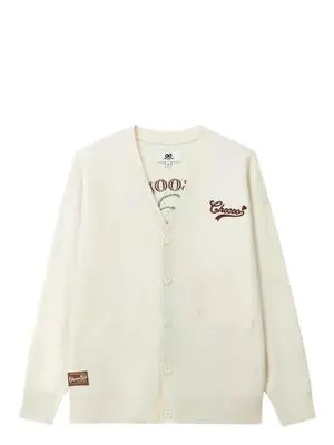 CHOCOOLATE Logo-embroidered V-neck Cardigan - Neutrals