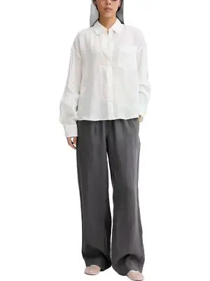 Marc O'polo Drawstring Straight-leg Trousers - Grey