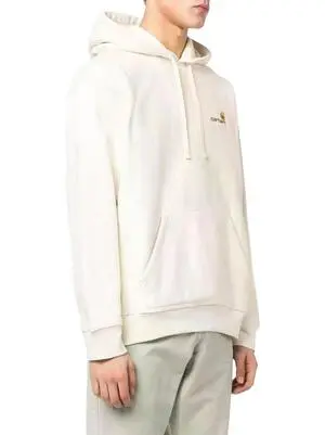 Carhartt Work In Progress American Script Logo-embroidered Hoodie - Neutrals