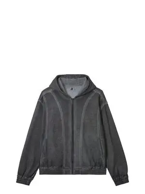Izzue Faded Zip-up Hoodie - Grey