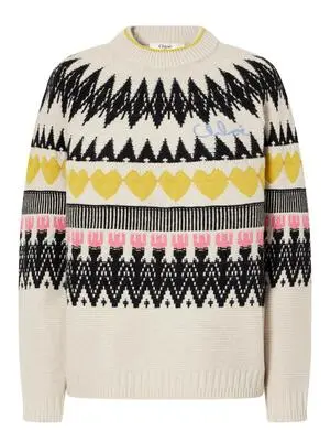 CHLOÉ Fair Isle Wool Sweater