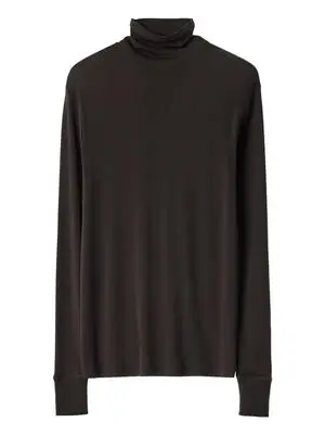 LEMAIRE Fine Knit Turtleneck Sweater - Ebony