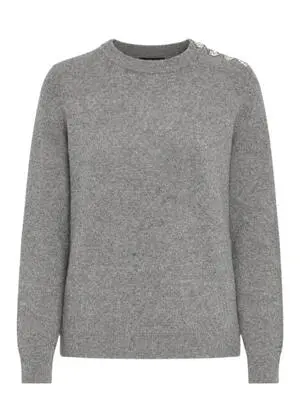 Zadig&Voltaire Cara Stud-embellished Sweater Medium Gray