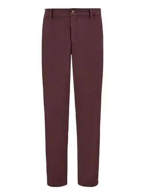 Canali Twill-weave Trousers - Purple