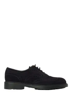 DOUCAL'S Visone Suede Brogue Derby Shoes - Blue