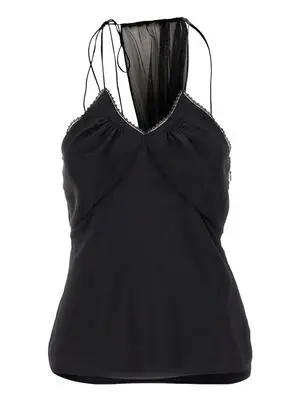 Victoria Beckham Ruched Camisole - Black