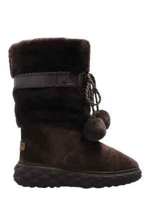 JIMMY CHOO Round-toe Short Boots - Brown