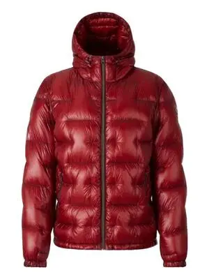 Herno Quilted Hooded Jacket With Zip Fastening - Deep Red
