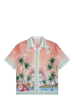 Casablanca Ethereal Cuban-collar Short-sleeved Shirt Multicolor
