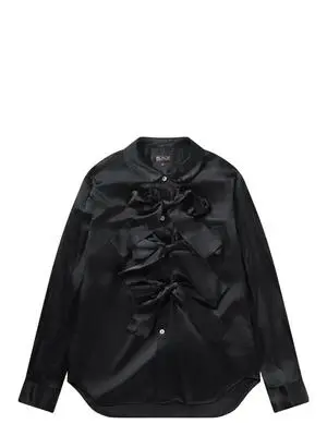 Comme Des Garçons Long-sleeve Collared Shirt - Black
