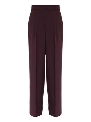 FORTE_FORTE Pleated Dress Trousers Wine Red