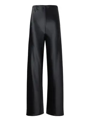 ALMADA Bias Satin Wide-leg Pants - Black