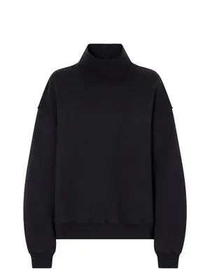 AGOLDE Jenning Cotton-fleece Sweatshirt Black