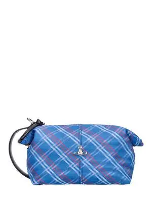 VIVIENNE WESTWOOD Checked Zip Shoulder Bag - Blue