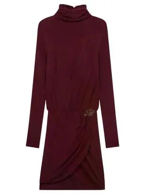 Blumarine Draped Stole-detail Mini Dress - Red