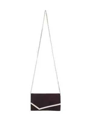 JIMMY CHOO Chain-strap Suede Shoulder Bag