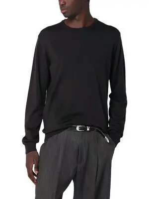 ROBERTO COLLINA Fine-knit Crew-neck Sweater - Brown