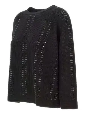 ELENA MIRÒ Rhinestone-embellished Sweater - Black