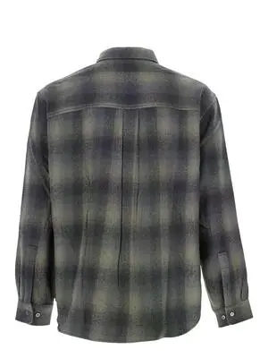 COOR Check-pattern Patch-pocket Shirt - Grey