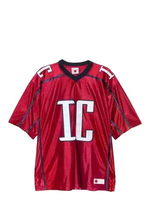 ICECREAM Ic Football Logo-patch V-neck T-shirt - Red
