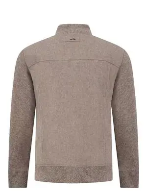 Paul & Shark Aliseo Zip-up Panelled Sweater - Neutrals