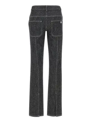 COURREGES Tweed Snap-button Jeans