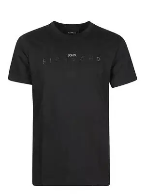 John Richmond Rhinestone-embellished Logo-print T-shirt - Black